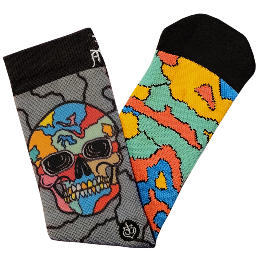 Skull Socks | Crew Socks Knit | Skull Design Socks | Jamey Socks ...